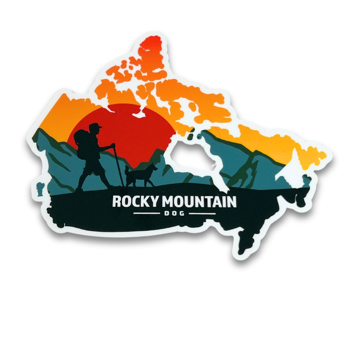 Canada Map Sticker – Rocky Mountain Dog